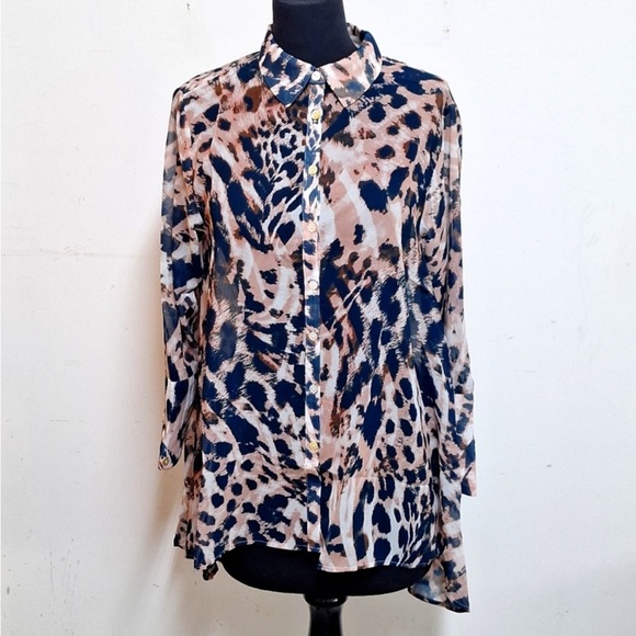 MarlaWynne | Tops | Wynne Layers Marlawynne Animal Print High Low Multi ...